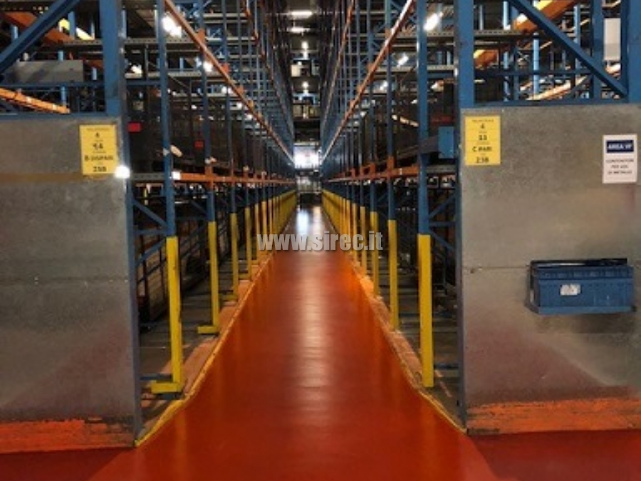 Correzione planarità pavimentazione per magazzino trilaterali